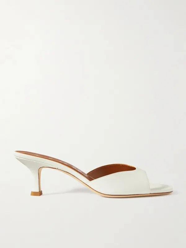 Staud Brigitte Leather Mules - White