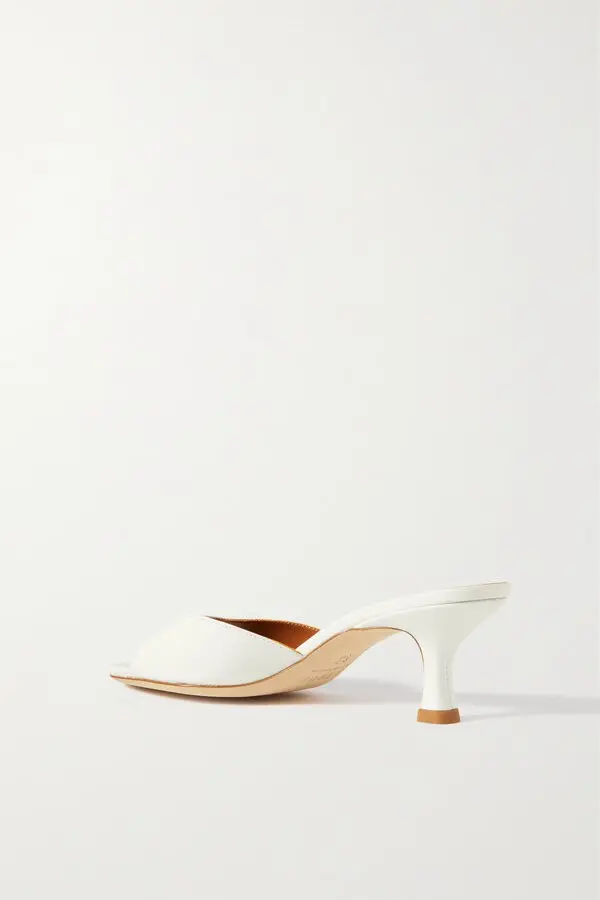 Staud Brigitte Leather Mules - White