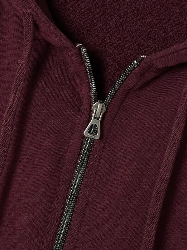 JAMES PERSE Cotton-terry Hoodie - Burgundy