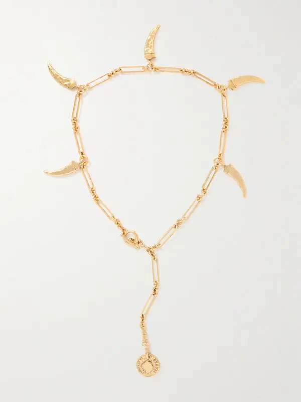 Maison Mayle Pamplonne Rhodium And -plated Necklace - Gold