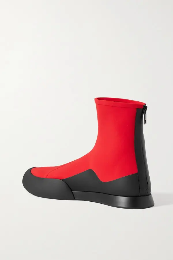 THE ROW Tr Rubber-trimmed Scuba Ankle Boots