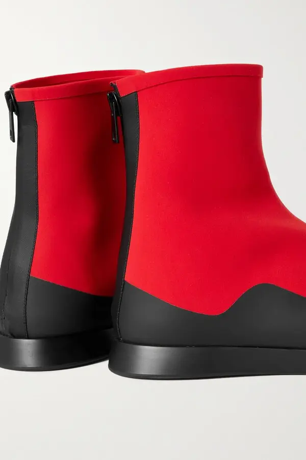 THE ROW Tr Rubber-trimmed Scuba Ankle Boots