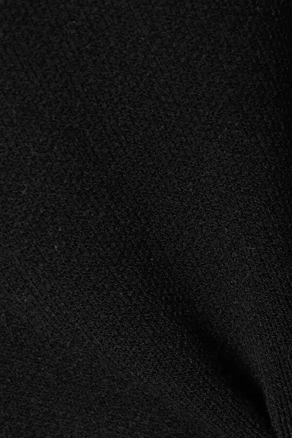 Magda Butrym Cropped Feather-trimmed Knit Top