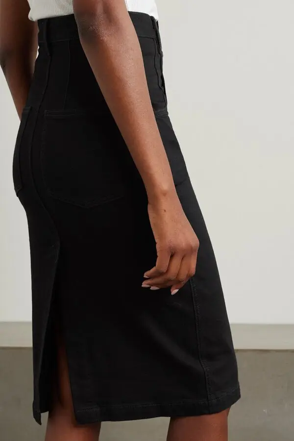 FRAME The High Waisted Denim Skirt
