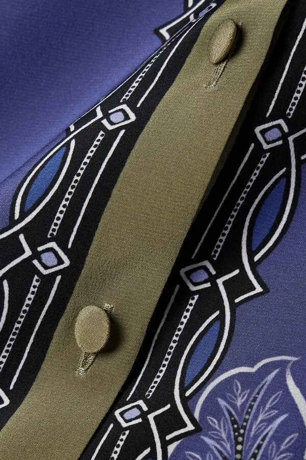 Etro Floral-print Silk-crepe Shirt