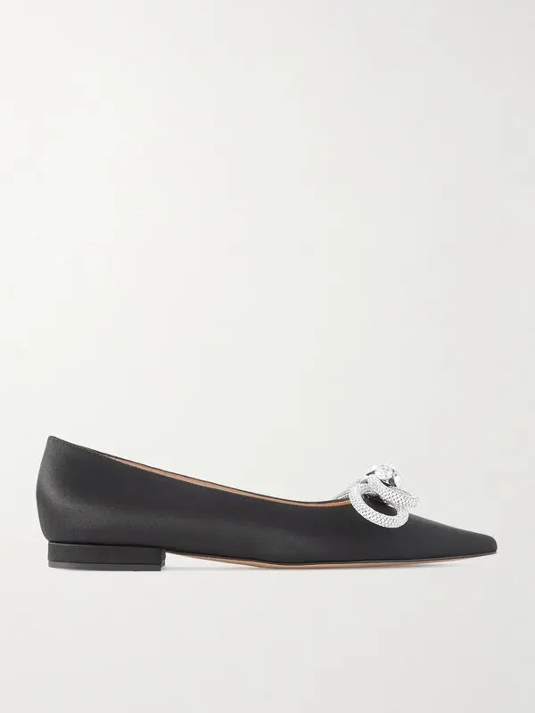 Mach & Mach Double Bow Point-toe Flats