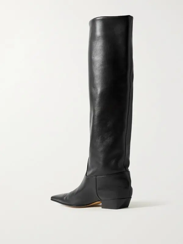 Khaite Marfa Leather Knee High Boots
