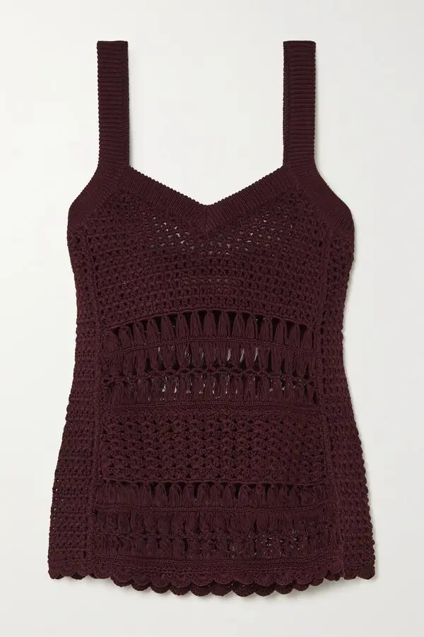 WALES BONNER Djembe Crocheted Cotton Tank