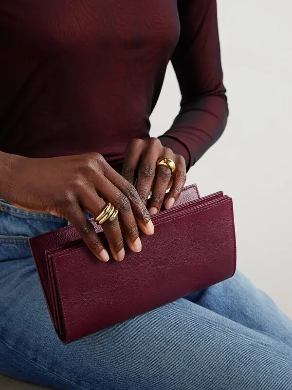 METIER Textured-leather Pouch