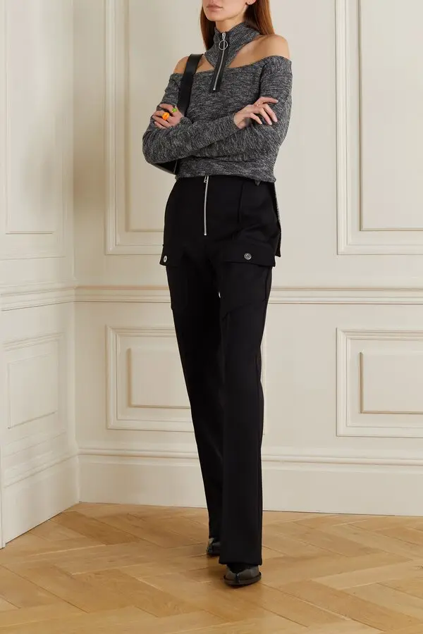 CHRISTOPHER KANE Cold-shoulder Wool Sweater