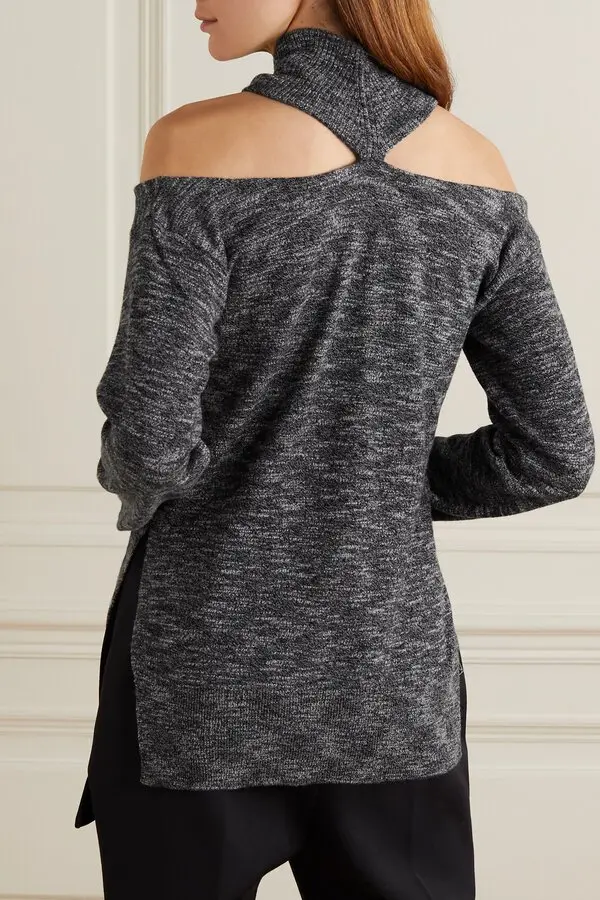 CHRISTOPHER KANE Cold-shoulder Wool Sweater