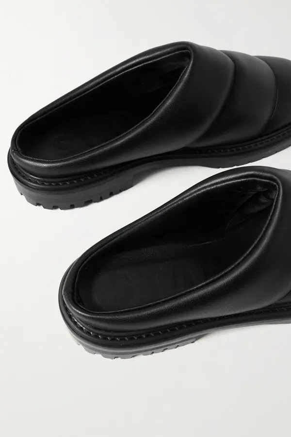 Staud Astro Quilted Vegan Leather Mules
