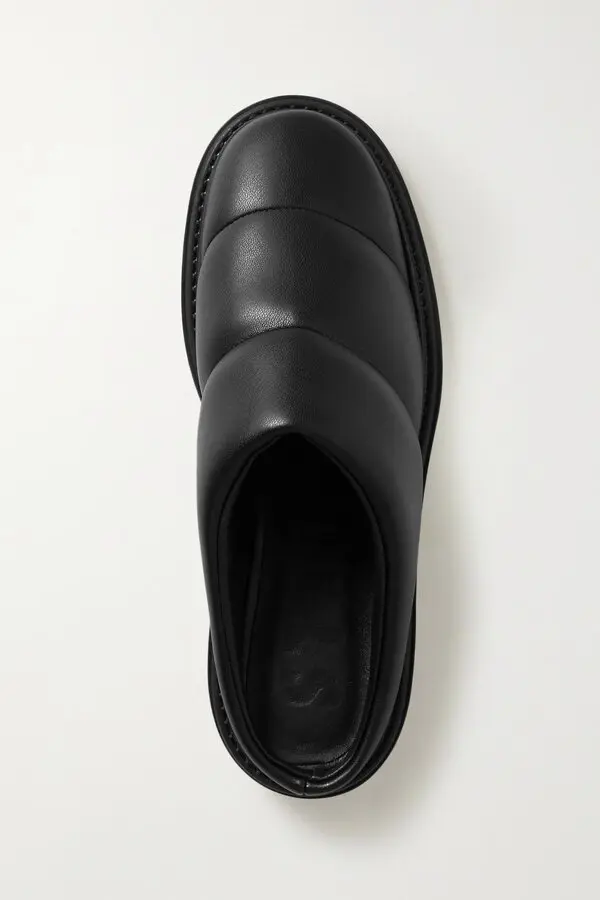 Staud Astro Quilted Vegan Leather Mules