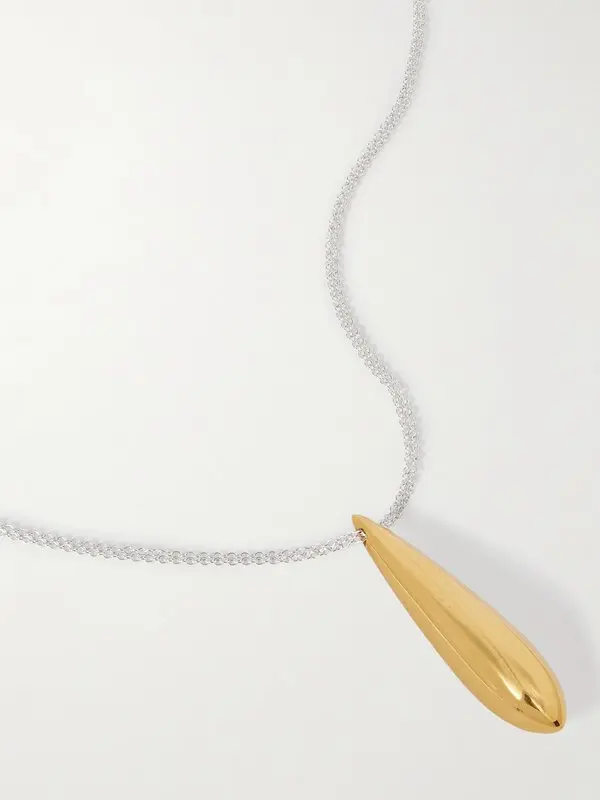Agmes Audrey Recycled Sterling Silver And Vermeil Necklace - Gold