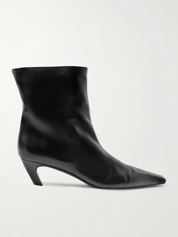 Khaite Arizona Leather Ankle Boots