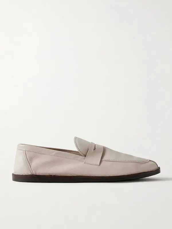 THE ROW Cary Leather Loafers