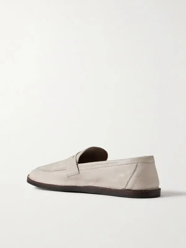 THE ROW Cary Leather Loafers