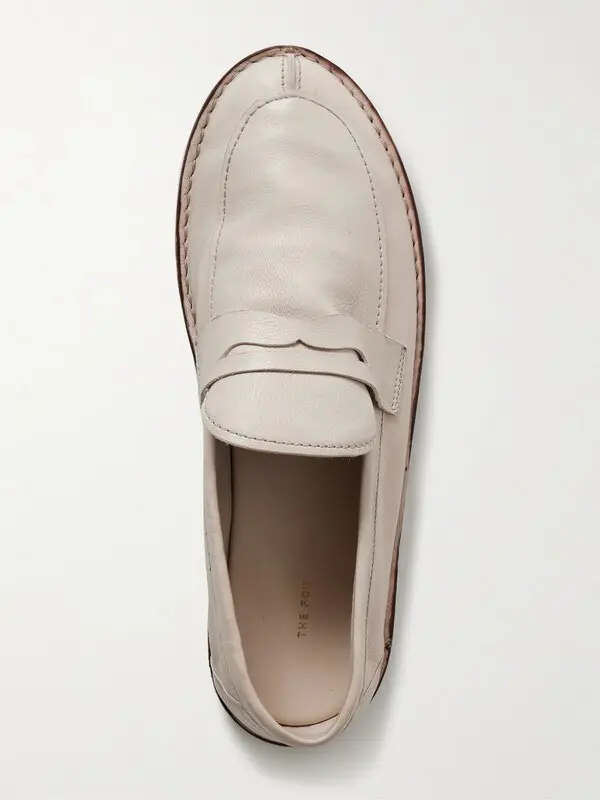 THE ROW Cary Leather Loafers