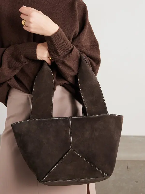 METIER Market Small Suede Tote - Brown
