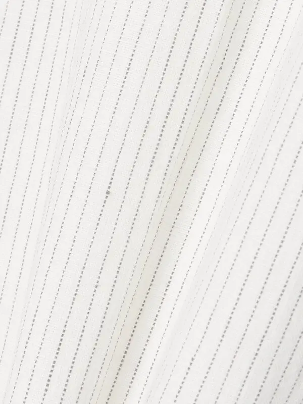 Brunello Cucinelli Pinstriped Linen-blend Wide-leg Pants