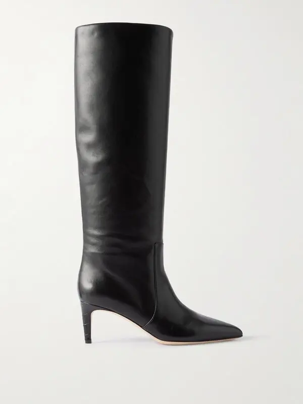 Paris Texas Stiletto Knee Boots With Croc-effect Heels
