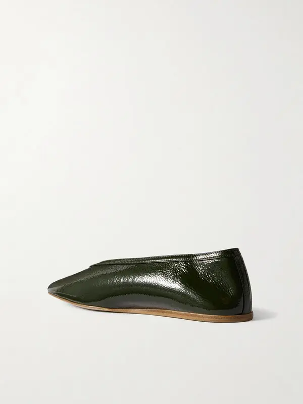 Le Monde Beryl Luna Patent Textured-leather Ballet Flats