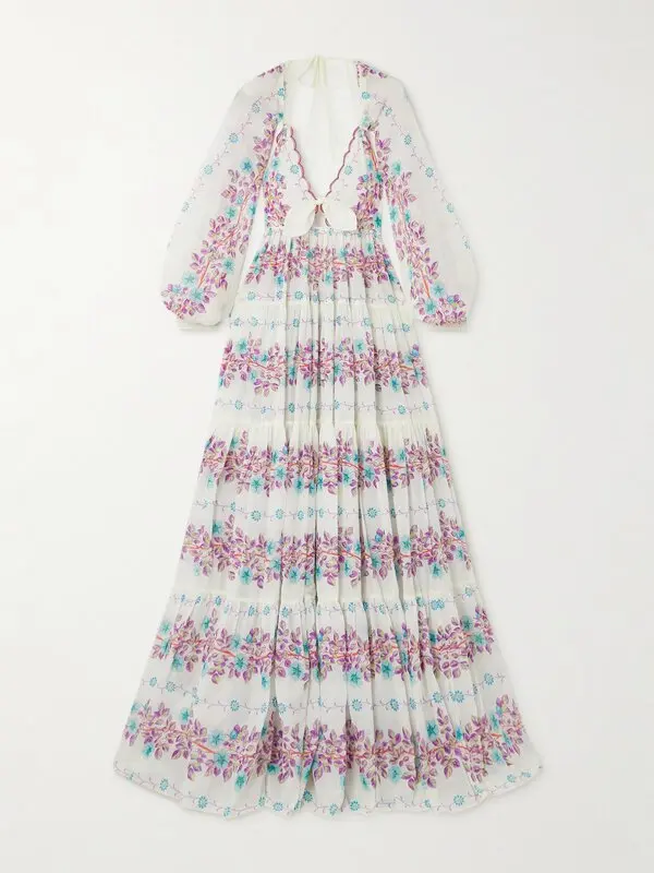 Etro Floral-print Maxi Dress - White