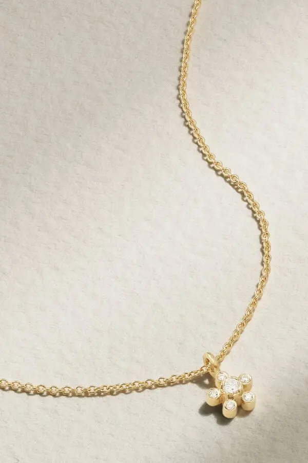 Sophie Bille Brahe Petit Soleil Simple Diamond Necklace - Gold