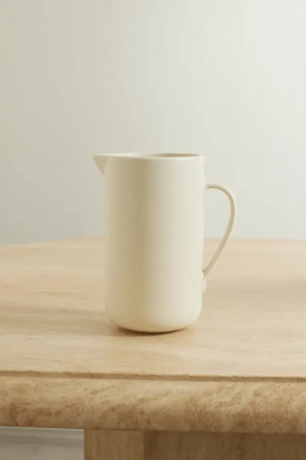 LOUISE ROE 15 Pisu Ceramic Pitcher - White