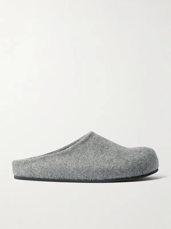 THE ROW Hugo Wool And Cashmere-blend Slippers
