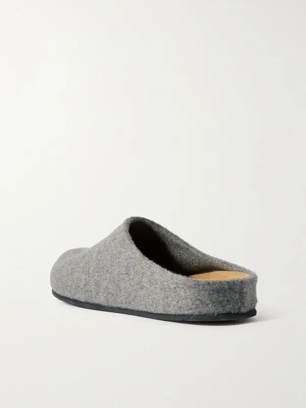 THE ROW Hugo Wool And Cashmere-blend Slippers