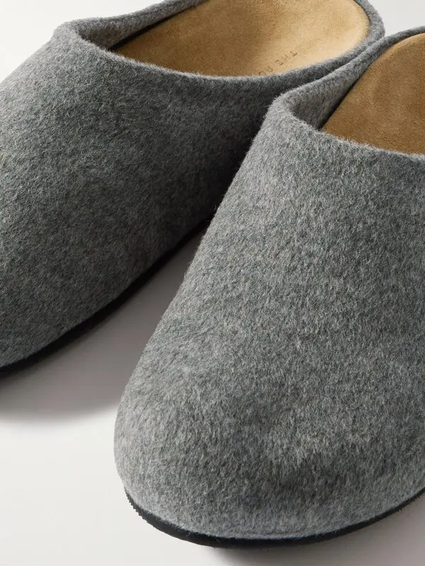 THE ROW Hugo Wool And Cashmere-blend Slippers