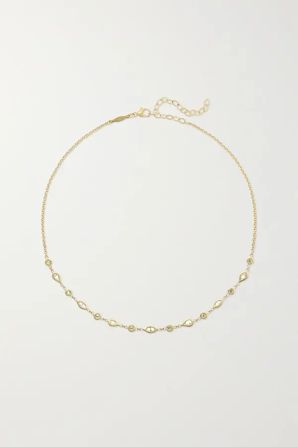 Jacquie Aiche 14-karat Diamond Choker - Gold