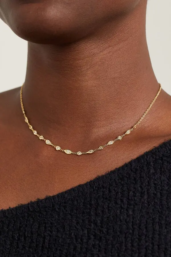 Jacquie Aiche 14-karat Diamond Choker