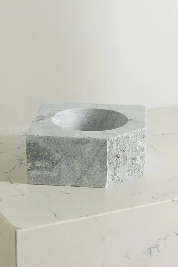 LOUISE ROE Gallery Object Stone Candle Holder - Green