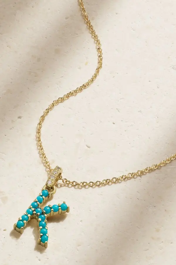 JENNIFER MEYER Initial Diamond Necklace - Gold