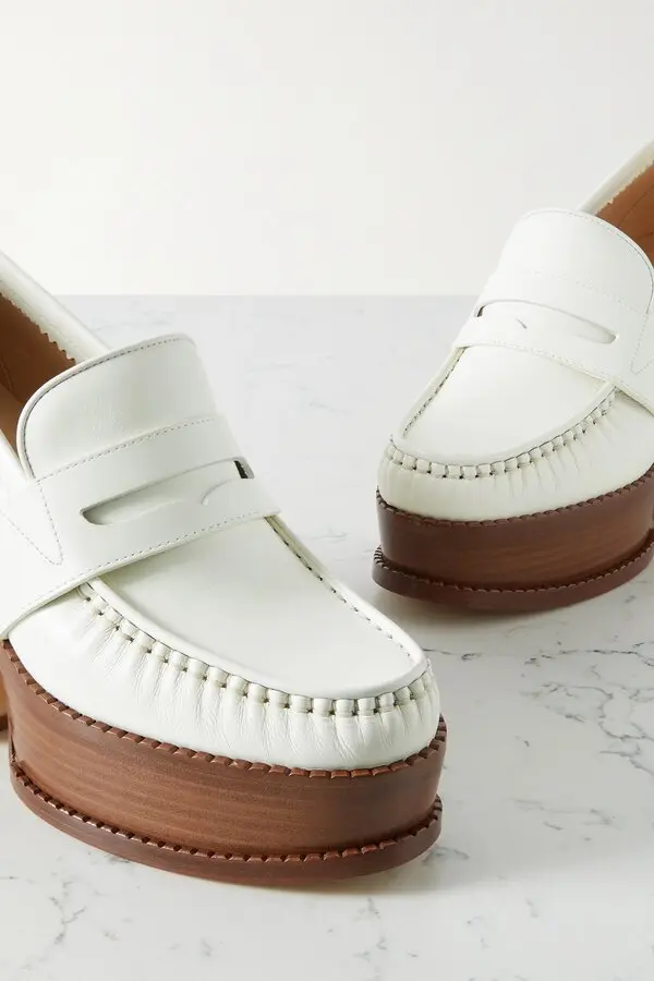Gabriela Hearst Augusta Leather Platform Loafers