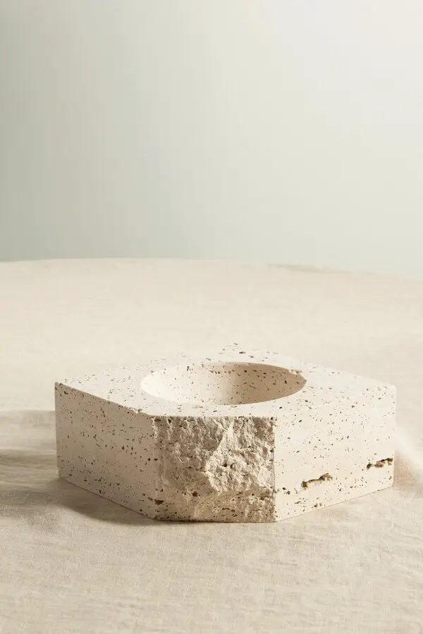 LOUISE ROE Gallery Object Stone Candle Holder - Neutrals