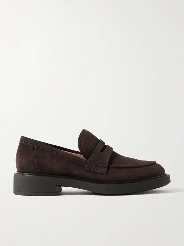 GIANVITO ROSSI Harris 20 Suede Loafers - Brown