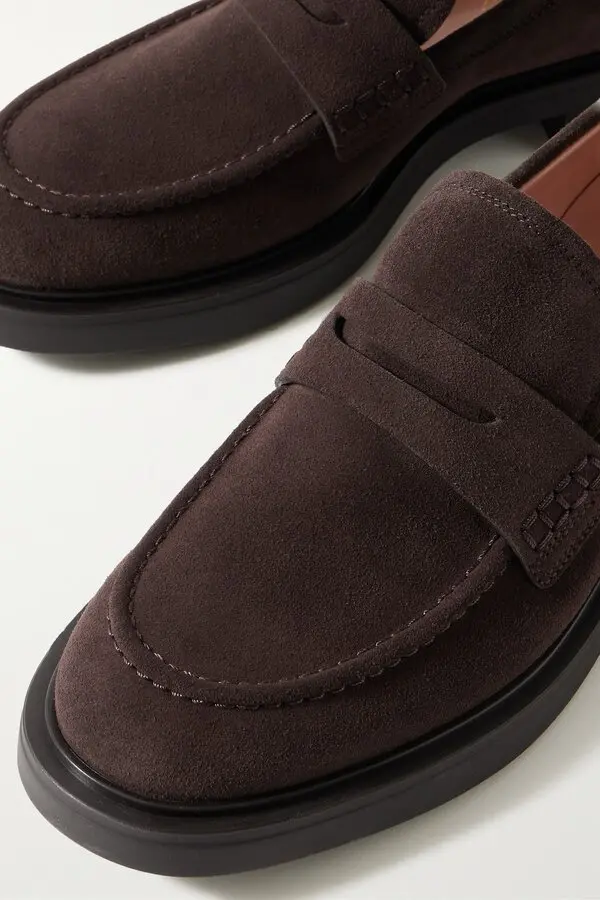 GIANVITO ROSSI Harris 20 Suede Loafers - Brown