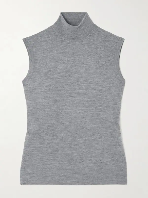 LISA YANG Lucy Cashmere Turtleneck Vest