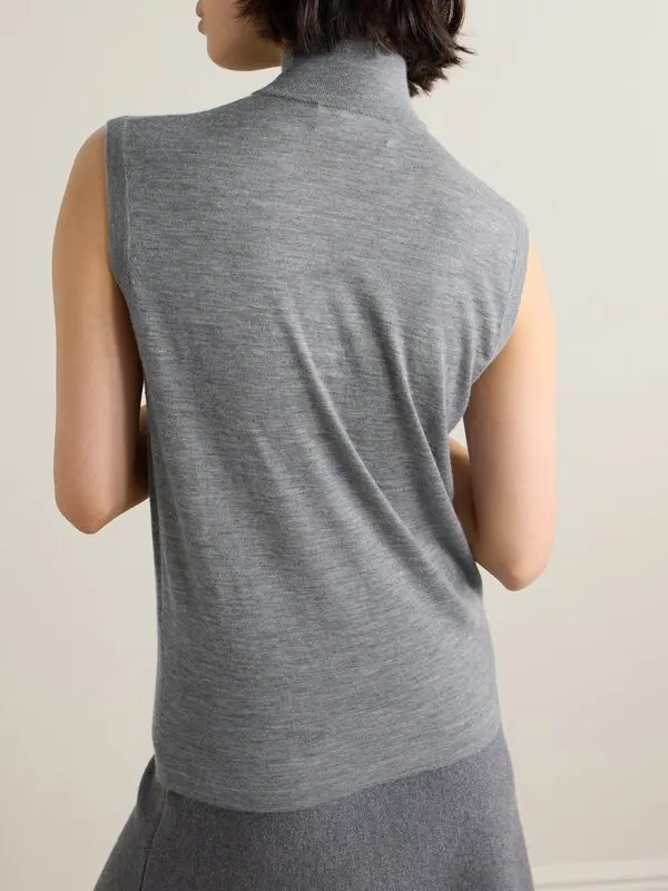 LISA YANG Lucy Cashmere Turtleneck Vest