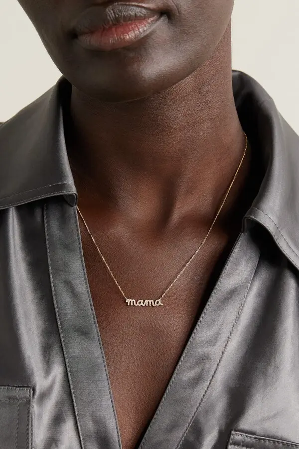 SYDNEY EVAN Mama 14-karat Diamond Pendant Necklace