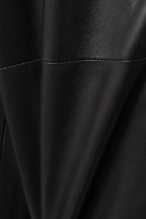 Amiri Pleated Leather Wide-leg Pants