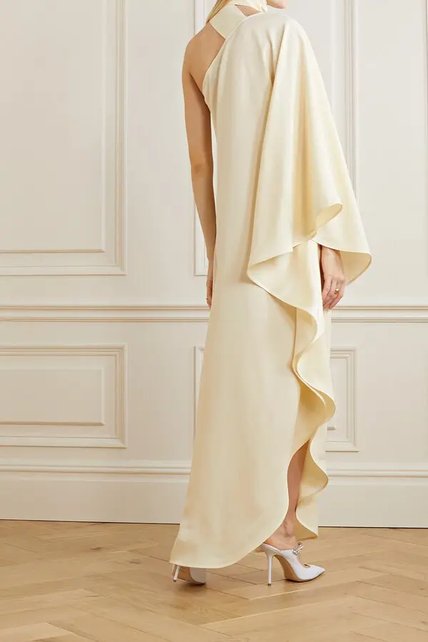 TALLER MARMO Net Sustain Ubud One-shoulder Gown