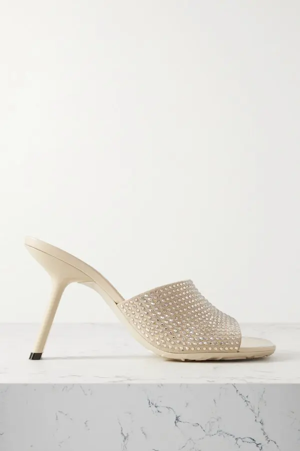 Loewe Petal Crystal-embellished Mules