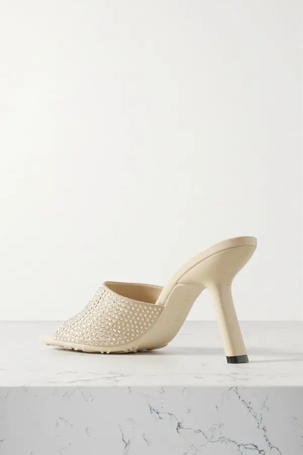 Loewe Petal Crystal-embellished Mules