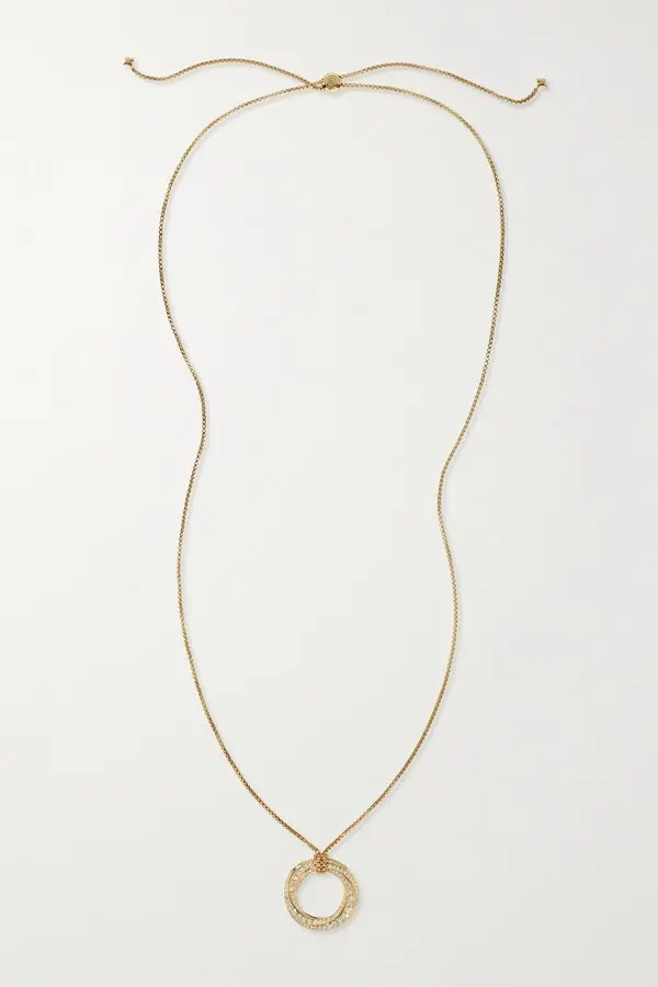 David Yurman Crossover 18-karat Diamond Pendant Necklace - Gold