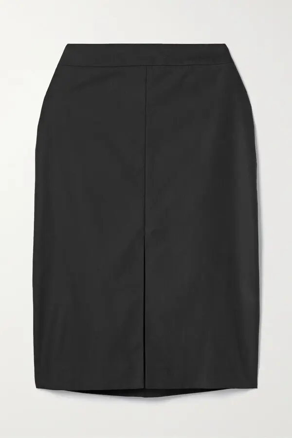 THE ROW Benson Cotton-blend Twill Skirt