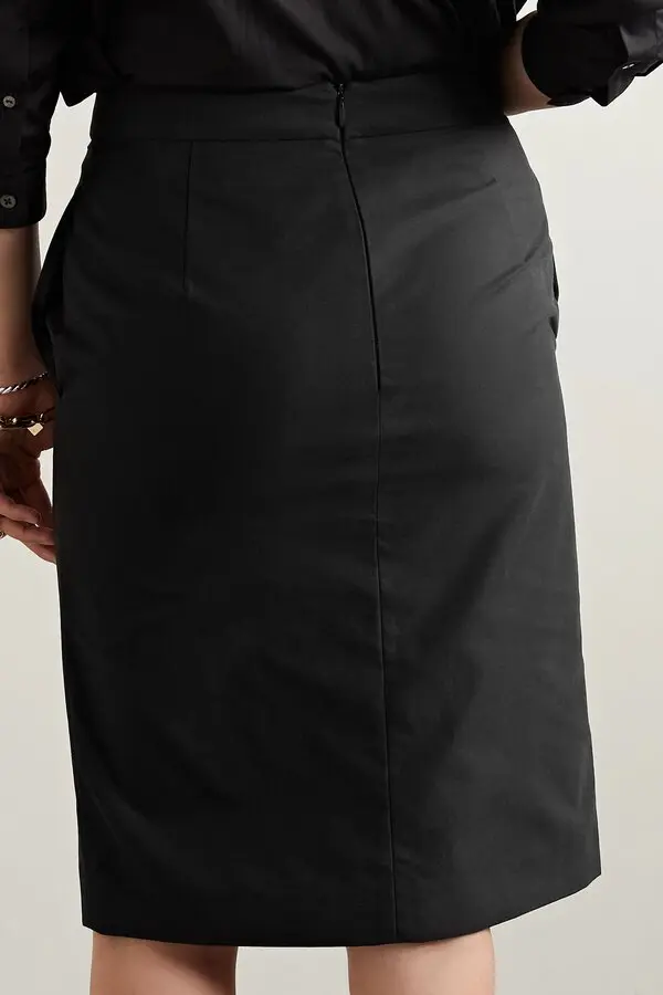 THE ROW Benson Cotton-blend Twill Skirt